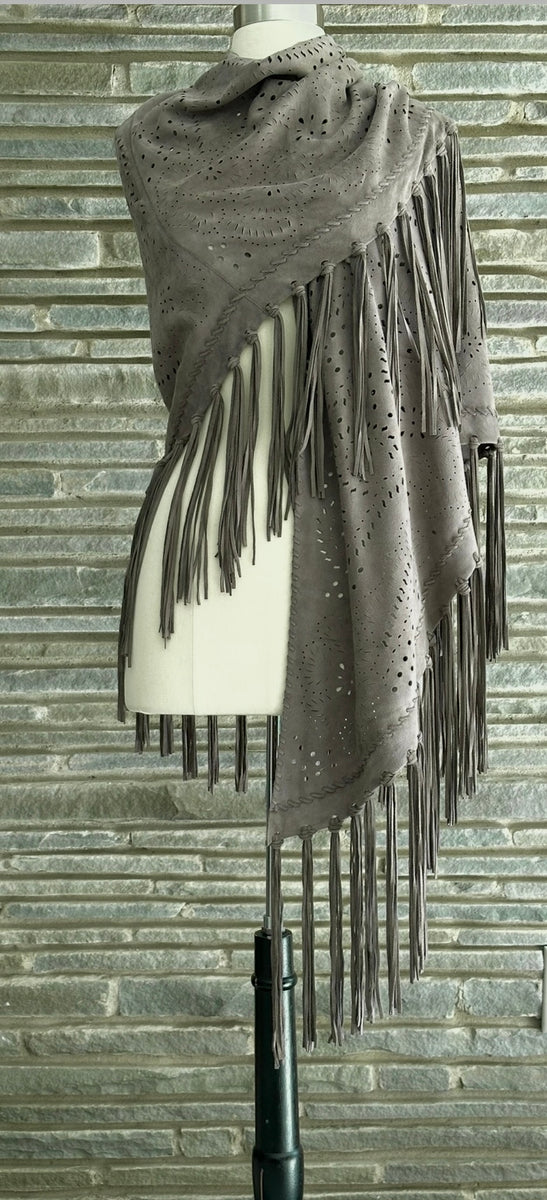 Leather Suede Goatskin Luxury Wrap in Texas Taupe – AnnaIriongroup