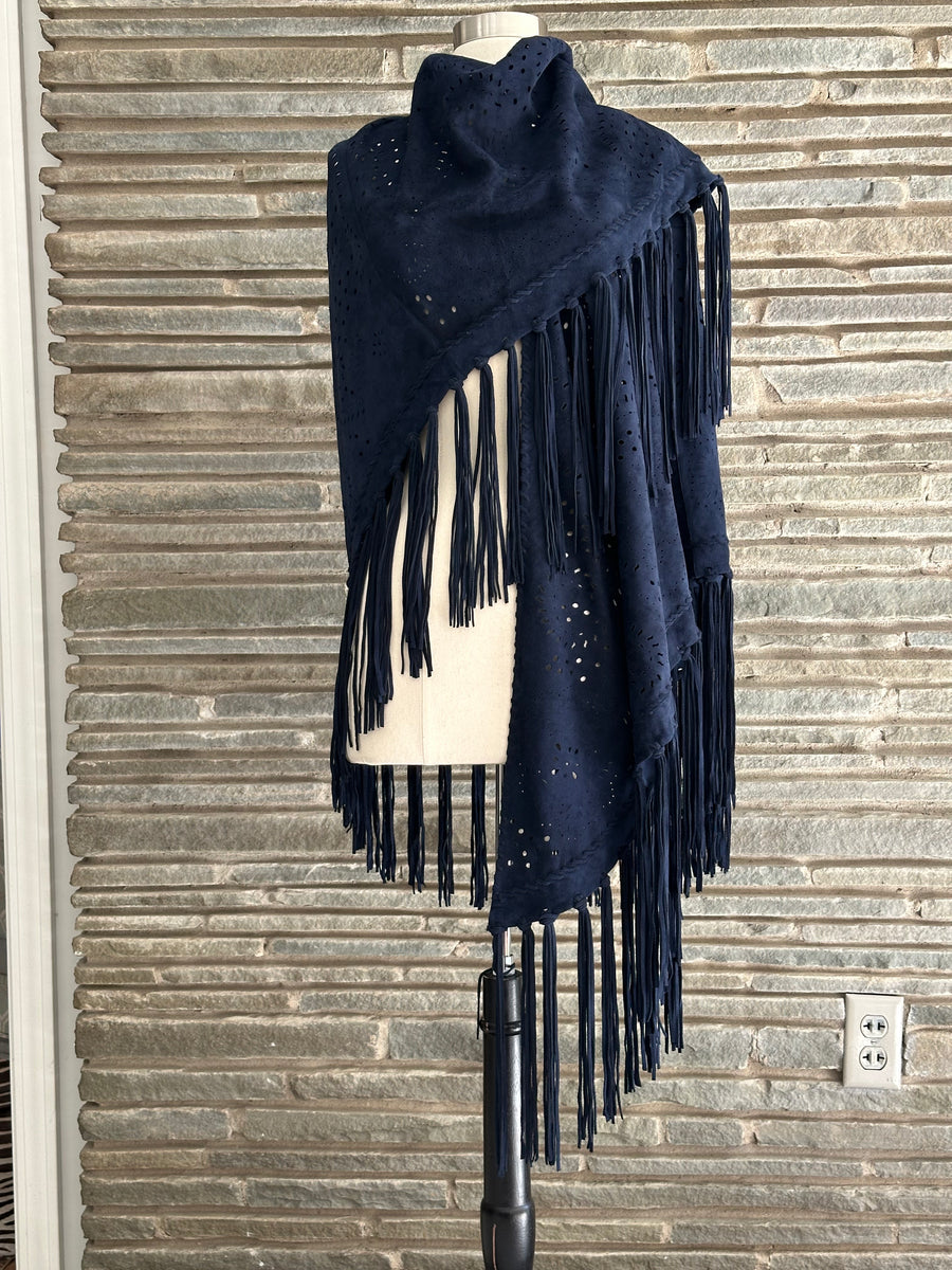 Leather Suede Goatskin Luxury Wrap in Texas Oil (Black) – AnnaIriongroup