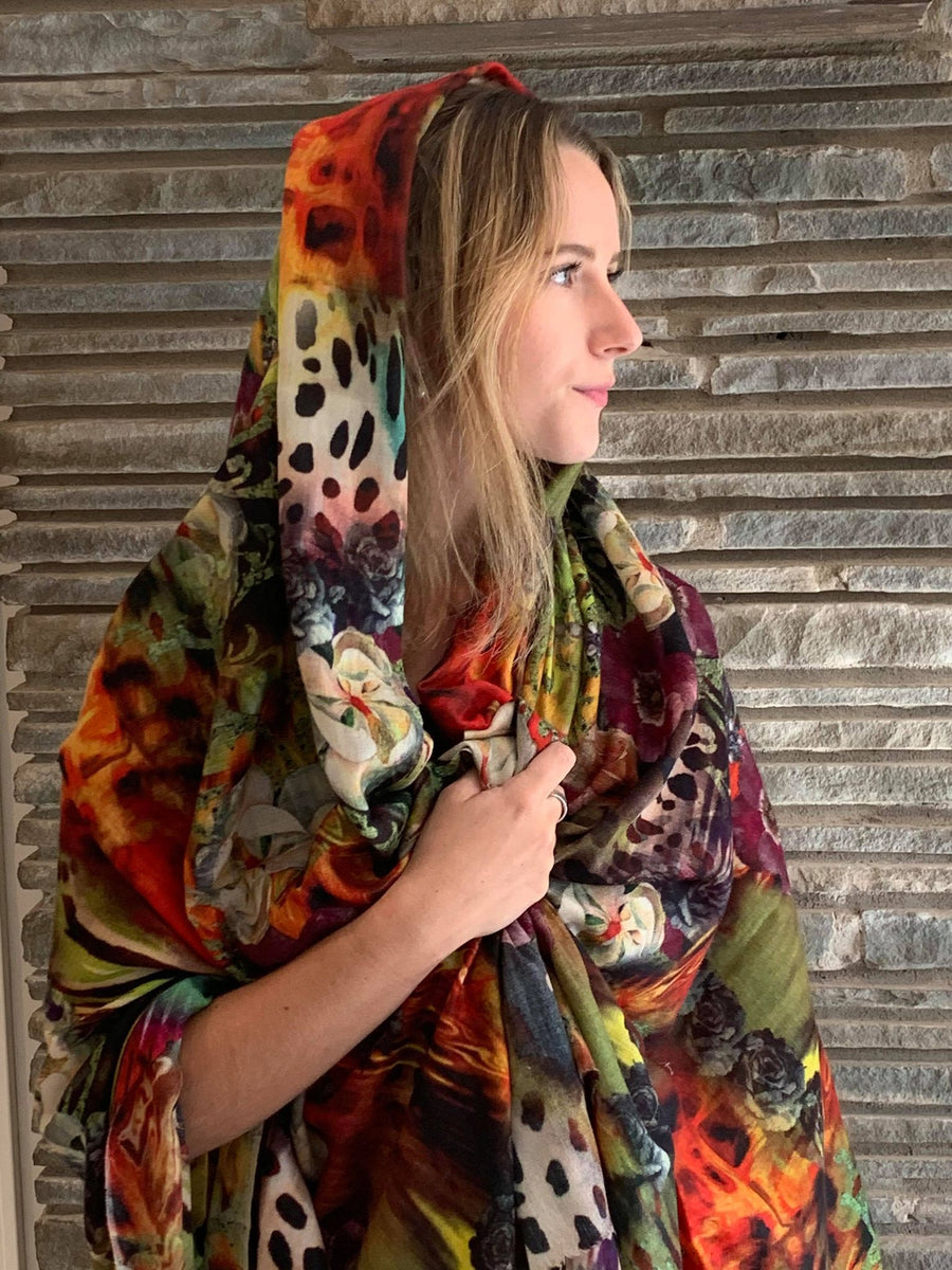 ANNA 100% Cashmere Dolce with Leopard Wrap – AnnaIriongroup